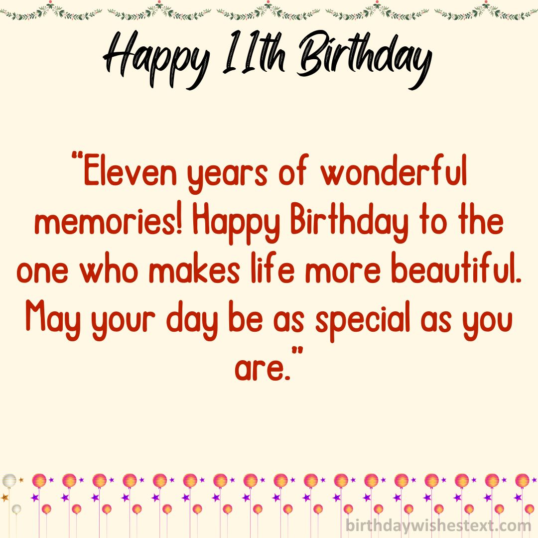 200+ Happy 11th Birthday Wishes, Quotes, Messages with Images