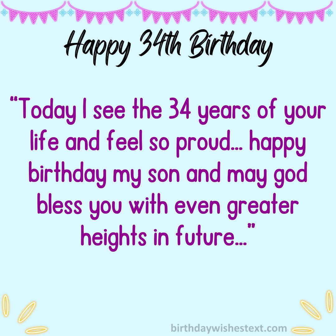 200+ Happy 34th Birthday Wishes, Quotes, Messages with Images